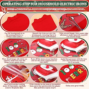 Yeaqee 54 Sheets Christmas Iron on Decals Xmas Patches Appliques Santa Claus Heat Transfer Stickers for T Shirts Iron on Transfers Decal for Jackets Clothes Backpacks Decorations DIY Crafts Party