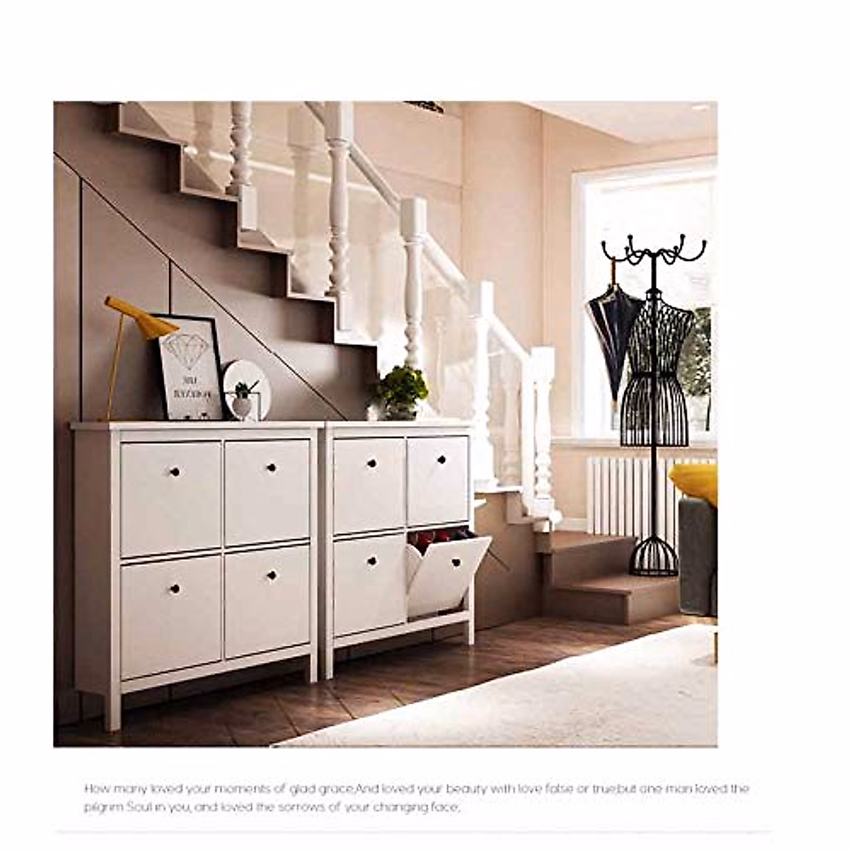 N/A Fashion Home Shoe Cabinet Solid Wood His Doumen Hall Cabinet Simplified Mail Delivery (Color : OneColor)