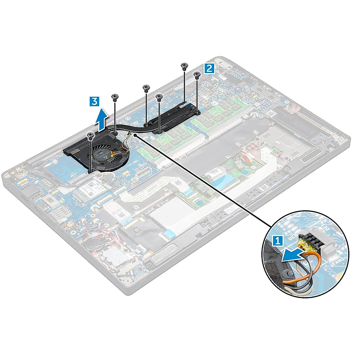 Deal4GO 5V CPU Cooling Fan 2T9GV 02T9GV MF60120V1-C181-S9A Replacement for Dell Latitude 7480 7490 E7480 E7490 P73G