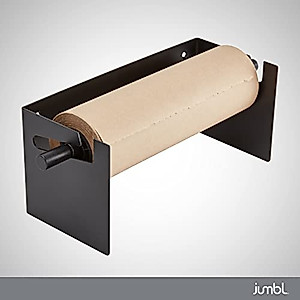Jumbl 12” Wall Mounted Kraft Paper Dispenser | Hanging Paper Roll with Cutter for Kitchen, DIY Room, Office, Business, & More | Great for to-Do Lists, Menus, Grocery Lists, & Art Projects