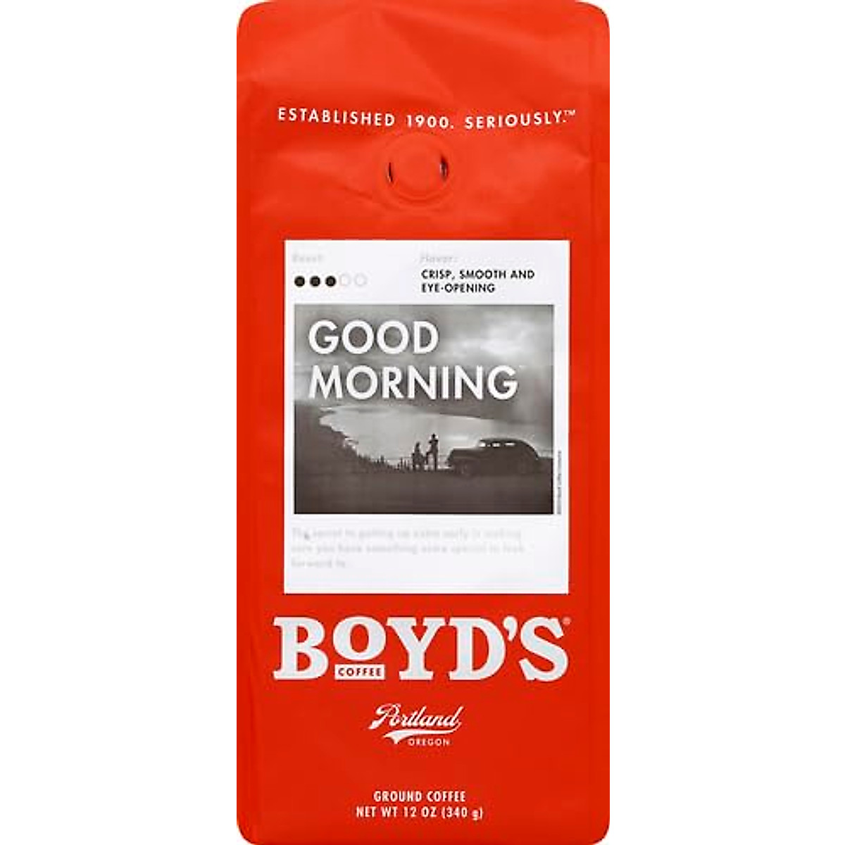 Boyd's Coffee Good Morning Blend – Medium Roast Ground Coffee – Blended from 100% Arabica – Rich & Full-Flavored – 12 oz.