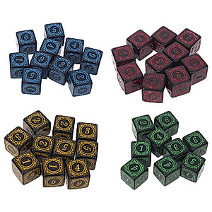 10Pcs D6 Polyhedral Dice Square Edged Numbers 6 Sided Dices Beads Table Board Role Play Game for Bar Club Party Polyhedral Dice Set Filled DND Dice Polyhedral Dice Set Green Polyhedral Dice Set Blue