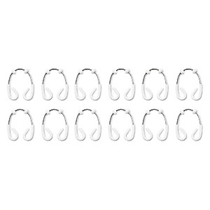Umbra 1013172-666 , White/Chrome Flex Double Shower Rings, Set of 12,2" x 3"
