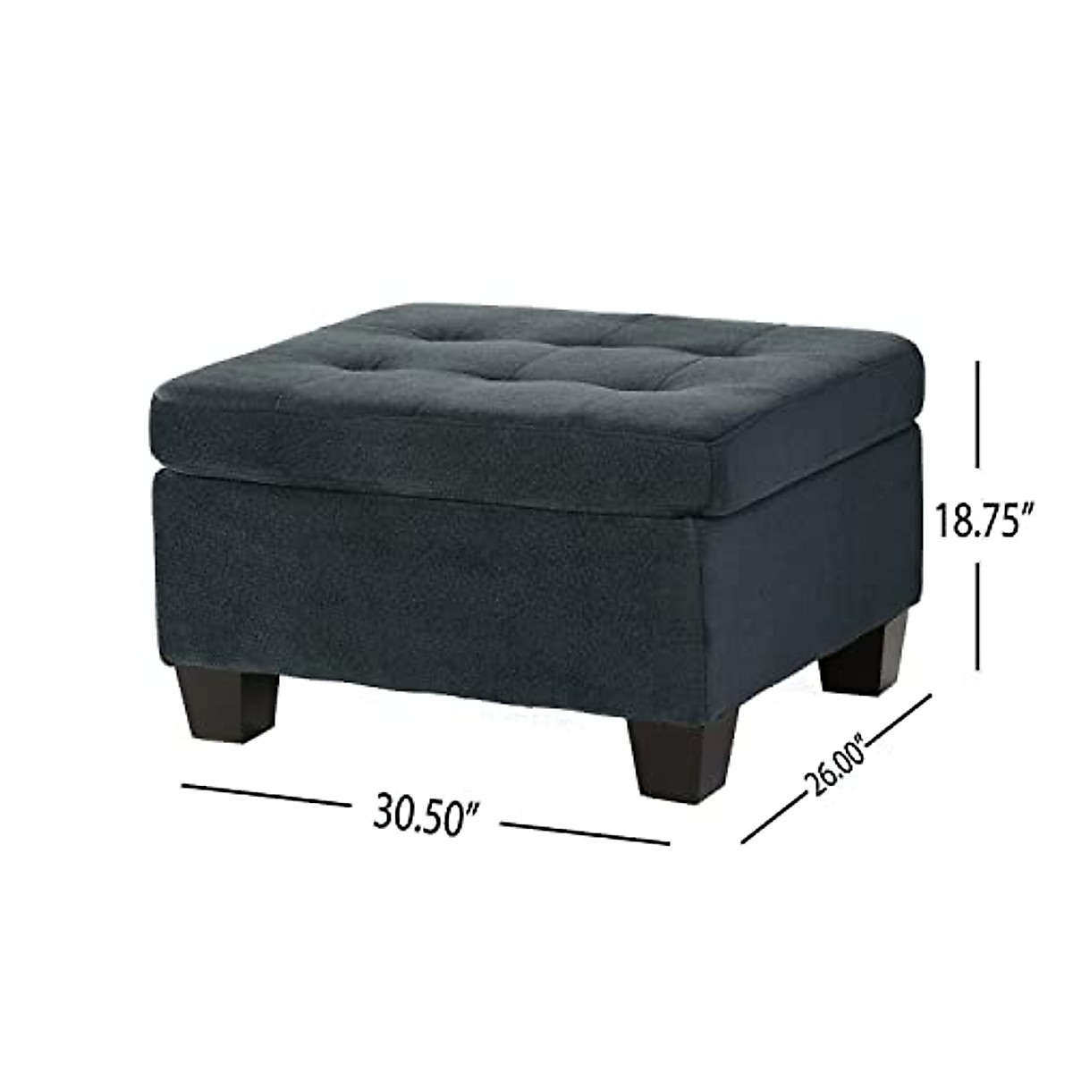 Christopher Knight Home Canterbury Fabric Sectional Set, Charcoal