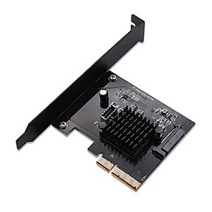 EZDIY-FAB USB3.2 Gen2x2 Type-E Front Panel Internal Expansion Card 20 Gbps PCI Express 3.0 X4 Adapter for Desktop PCs (ASM3242)