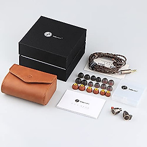 Linsoul TINHIFI T4 Plus 10mm Magnetic CNT Driver in-Ear Monitor with N54 Circuit, CCAW Voice Coil, Metal Case, Wood Faceplate, Detachable Silver-Copper Cable for Audiophile Musician