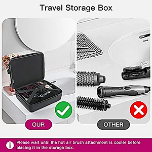 Hair Dryer Brush, 4 in 1 Detachable Blow Dryer & Volumizer Styler Hot Air Brush Hair Dryer Brush Blow Dryer Brush in One for Hair Drying Volumizing Straightening Curling Styling