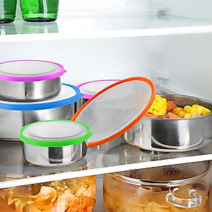 Betinyar 4pcs Stainless Steel Containers with Lids, Leak Proof Stainless Steel Food Storage, Prep Containers Metal Lunch Container for Office