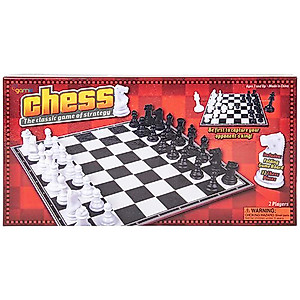 Gamie Chess Board Game, 14 Inch Family Board Game for Game Night, Indoor Fun and Parties, Develops Logical Thinking and Strategy, Best Gift Idea for Kids