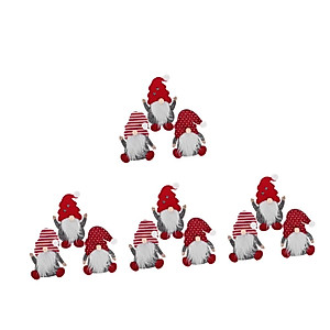 Hemoton Gnome Tableware Utensil Holders: Fabric Cutlery Pouch Cover Holiday Knives Forks Bag Decorative Dinner Table Centerpiece For Holiday Party Supplies 12pcs