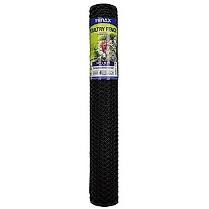 Tenax 72120546 Hex Poultry Fence, 3' x 25' Black