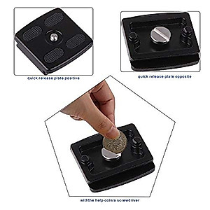 ZOMEI Universal Professional Camera Quick Release Mounting Plate for Q555,Q666,Q666C,Z818,Z669,Z669C,M5&BONFOTO B690A Tripod