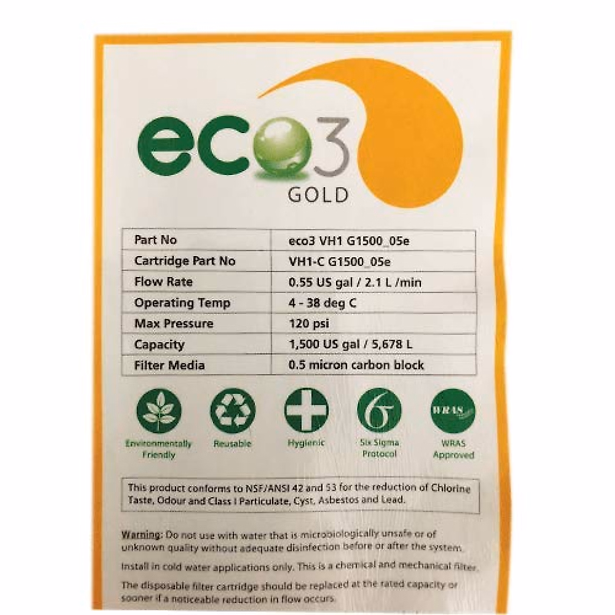 eco3 1,500 Gallon Dual Water Filter System with LEAD REDUCTION! Replacement Cartridges