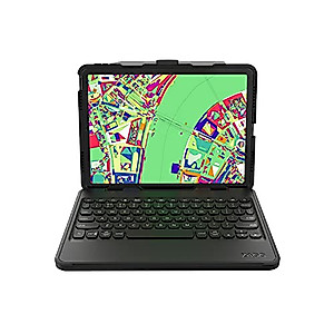 ZAGG Rugged Book Detachable Case and Magnetic-Hinged Keyboard for iPad Air 11" (M2) iPad 10.9" (air 4th gen) 11 inch (1st & 2nd Gen), Multi-Device Bluetooth Pairing, Backlit Keyboard, Durable, Black