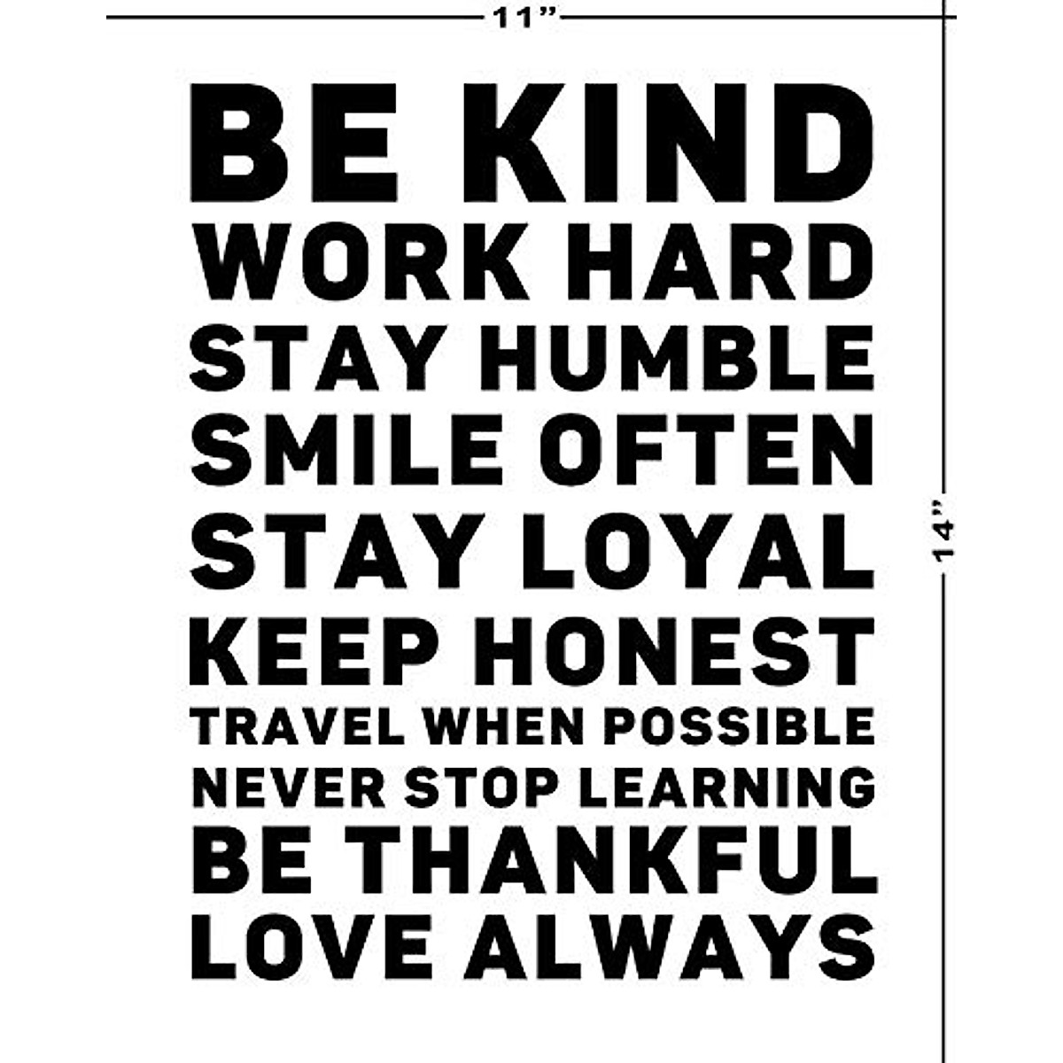 Motivational Wall Art - 11x14" UNFRAMED Print - Inspirational Quotes Wall Decor - Black And White Typography Wall Art