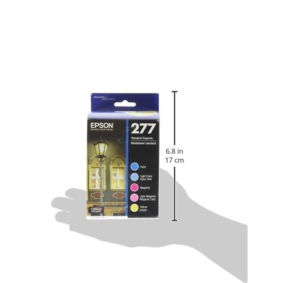 EPSON T277 Claria Photo HD Ink Standard Capacity 5 Color Cartridge Combo Pack (T277920-S) for select Epson Expression Printers