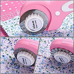 12 Pieces Rotary Cutter Blades Replacement Rotary Blades Round Trimmer Refill Blades in 45 mm Compatible with Fiskars Olfa Rotary Cutter for Quilting Cutting Sewing Crafts, 8 Types