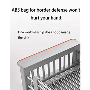 1pc Drain Rack | Retractable Stainless Steel Sink Strainer Drain | Stainless Steel Kitchen Basket | Kitchen Rack Drain Basket | Over The Sink Dish Drying Rack | 29 * 22.5 * 9cm/11.4 * 8.66 * 3.54in