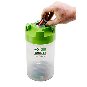 ECO Battery Bin - Test, Store & Recycle AA, AAA, C, D Batteries