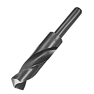 uxcell Reduced Shank Drill Bit 22.5mm High Speed Steel HSS 9341 Black Oxide with 1/2 Inch Straight Shank