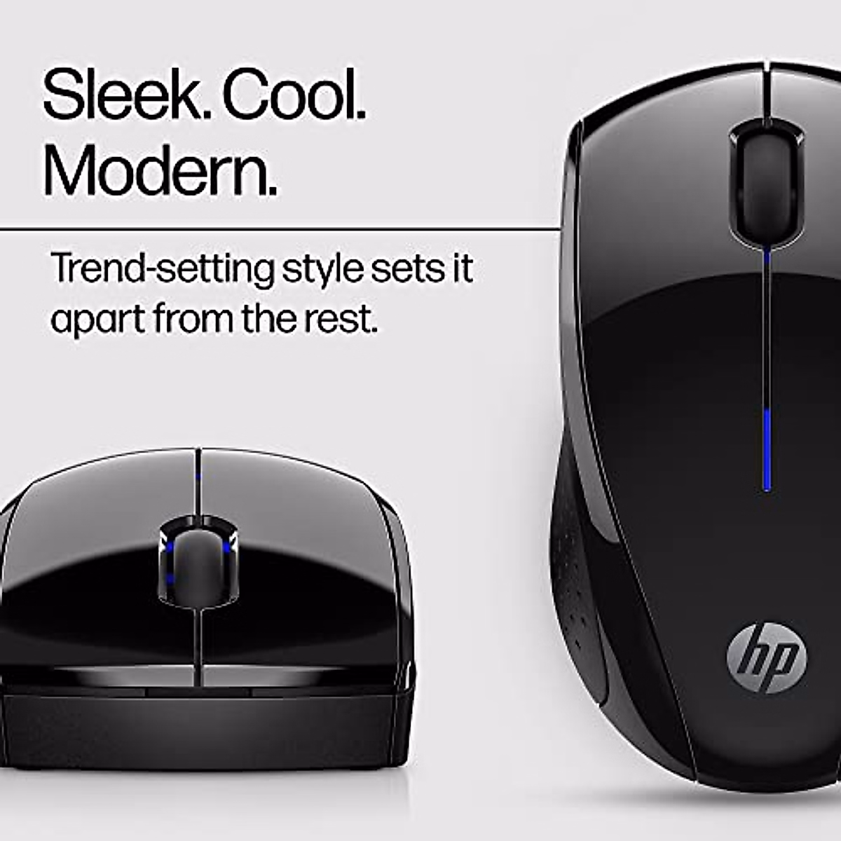 HP X3000 G2 Wireless Mouse - Ambidextrous 3-Button Control, & Scroll Wheel - Multi-Surface Technology, 1600 DPI Optical Sensor - Win, Chrome, Mac OS - Up to 15-Month Battery Life (‎28Y30AA#ABA, Black)