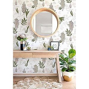 Contact Paper Floral Peel and Stick Wallpaper Modern Leaf Contact Paper Removable Wallpaper Decorative Self Adhesive Wallpaper 17.3" x 118.1"