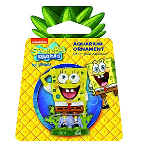 Penn-Plax Officially Licensed Spongebob Squarepants Aquarium Ornament – Spongebob (Mini/Small Size) – Perfect for Freshwater and Saltwater Tanks