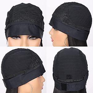 G&T Headband Wig for Women Black Straight Synthetic Headband Wig Glueless Heat Resistant Natutal Looking for Daily Party Use 24 Inch