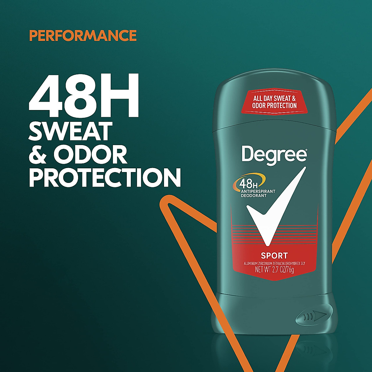 Degree Men Original Protection Antiperspirant Deodorant Sport Pack of 6 48-Hour Sweat and Odor Protection Antiperspirant For Men 2.7 oz