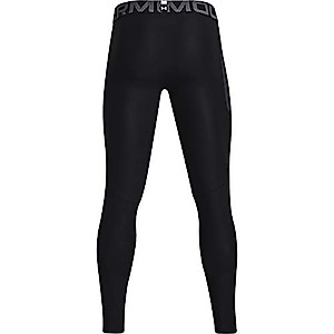 Under Armour mens Armour Heatgear Leggings , Black (001)/Pitch Gray , Large