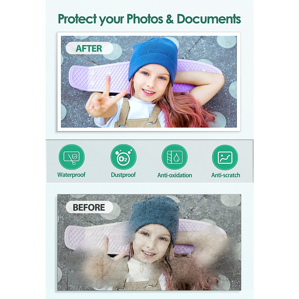 A4 Laminator, 9 inches Laminator Machine Built in Paper Trimmer with 30pcs Thermal Laminating Pouches Sheets, Corner Rounder, 70s Fast Warm-up, Portable Personal Laminator for Home/Office/School