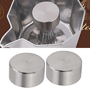 Moka Coffee Pot Splashing Proof Cover Anti Rust Stainless Steel Splash Cap Accessory 2Pcs Coffee Machines Appliances