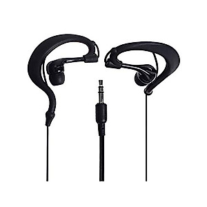 GZCRDZ Waterproof Sports Wired Earbud Earphone 3.5mm in Ear Hook Stereo Headphone for Swimming Diving Headset MP3 MP4 Player Cell Phone (Black)