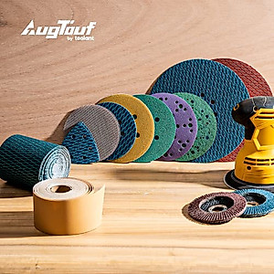 5 Inch 400 Grit Sanding Disc, 8 Hole Hook and Loop Aluminum Oxide Sanding Discs for Disc Sanders & Orbital Sanders - 50 Pack by toolant