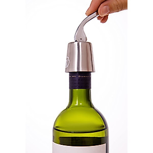 2-PACK Wine Bottle Stopper, Plug with Silicone, Wine Saver, Keeps Wine Fresh, Best Wine Gift For Wine Lovers (Stainless Steel)
