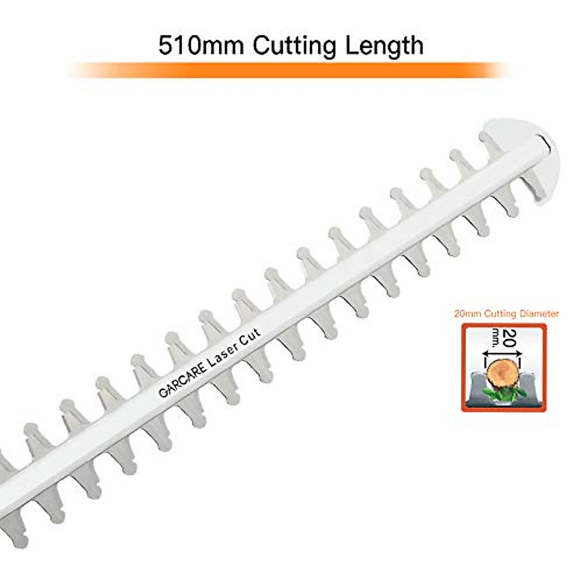 GARCARE 2 in 1 Electric Pole Hedge Trimmer, Power Hedge Trimmer with 20 inch Dual-Action Laser Cut & Adjustable Cutting Head, 4.8Amp, 600W, Corded