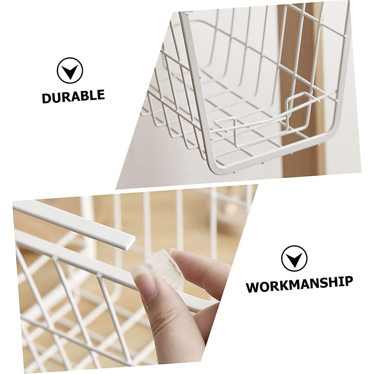 STOBAZA Cabinet Hanging Storage Hanging Baskets Sliding Shelf 1pc Storage Hanging Basket Office Wrought Iron Sink White Wire Rack Cabinet Organizer Storage Sundries Organizer