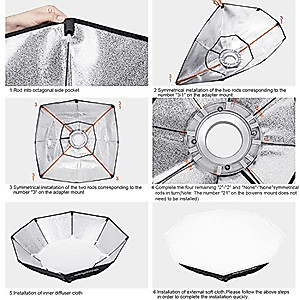 Godox Octagon Softbox 37 inch/95cm Photography Light Diffuser and Modifier with Bowens Speedring Mount for Monolight Photo Studio Strobe Lighting