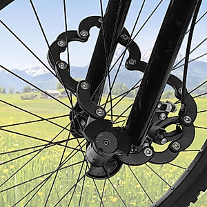 EVTSCAN Anti Theft Hamburg Bicycle Folding Lock Collapsible Metal Chain Cable Safety Lock with 3 Keys for Electric Bike & Mountain Bike