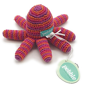 Pebble Pink Octopus Rattle, 1 EA
