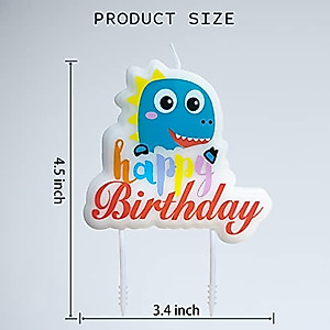 Dinosaur Birthday Party Supplies Dino Happy Birthday Candles for Kids Birthday Cake Decorations and Dinosaur Theme Birthday Party Baby Shower,Dinosaur Cake Toppers