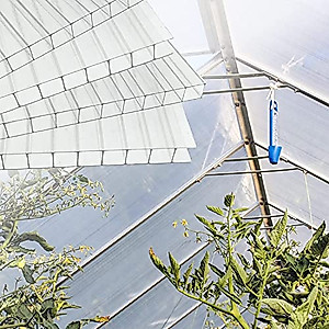 (Pack of 6) 24" x 48" 8mm Clear Twin Wall Polycarbonate Panels, Cold-Flexible, Clear, Strong Impact and Shatterproof - All-Weather Outdoor Garden and Greenhouse Covering…