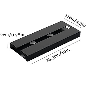 RIIPOO Wine Glass Rack Hanger Under Cabinet, Wine Glass Holder Under Shelf, Stemware Rack Black for Cabinet, 2-Pack