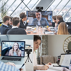 Svarog Webcam with Microphone, Autofocus 1080P HD Webcam with Privacy Cover & Tripod,USB 2.0 Desktop PC Web Camera,Plug and Play,60° Wide-Angle View for Gaming Conferencing Study Streaming Zoom