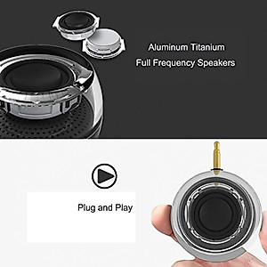 CestMall Portable Compact Mini Speaker, Four Times of The Normal Volume, 3.5MM Aux Input Jack for iPhone Android Tablet Black