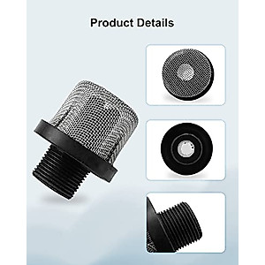 3Pcs Airless Paint Sprayer Inlet Strainer Fit for Magnum X5 LTS15 X7 LTS17 Airless Paint Spray Gun 3/4 Inch Thread Inlet Strainer Replacement 288716