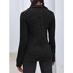 Zuoyouzi Women's Full Zip Jacket Sweatshirts Long Sleeve Slim Fit Athletic Track Running Jackets Outerwear with Pockets