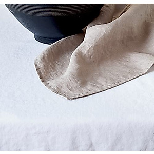 LK PureLife 100% Pure Flax Linen Kitchen Towels-20x27 Inch-Stonewashed Flax Linen-Extra Soft Quick Dry for Tea Towels Dish Towels Hand Towels-Set of 2-Taupe