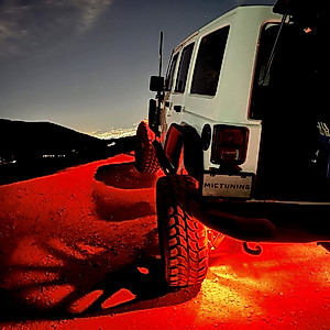 MICTUNING 4 Pods C3 RGBW LED Rock Lights - Underglow Multicolor Neon Light (Not inlcude controller)