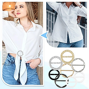 PEOVLVN 8 Pcs Shirt Ties Clips for Women